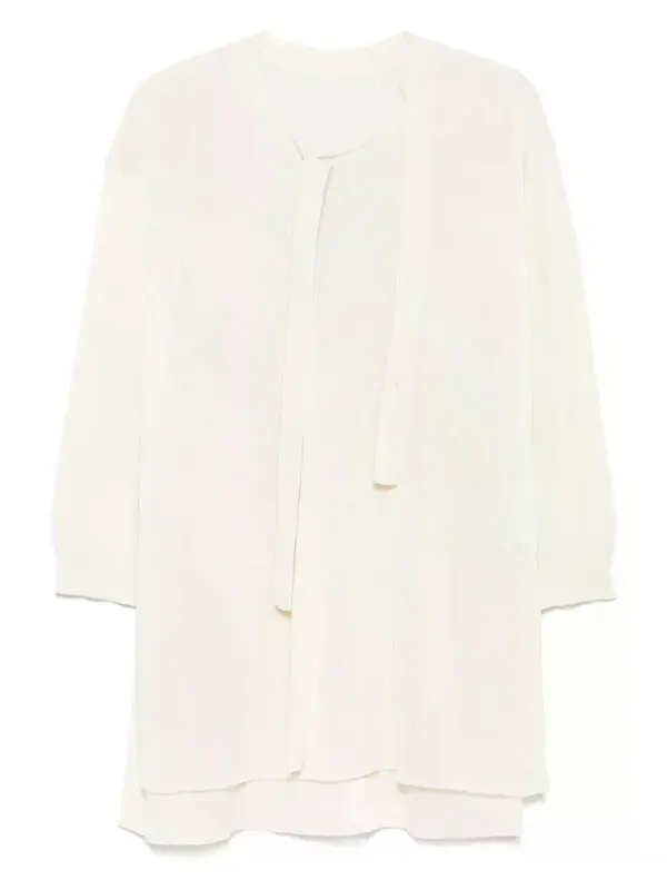 Issey Miyake Buttoned Draped Sweater