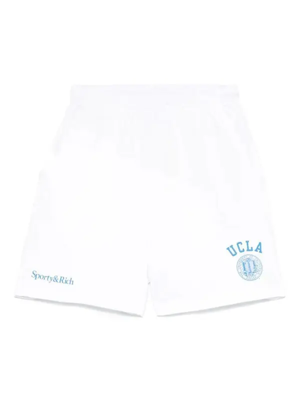 SPORTY & RICH Cotton Shorts - White