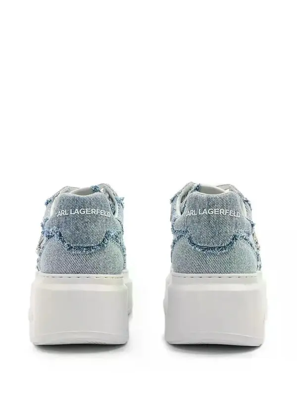 Karl Lagerfeld Anaka Denim Lace-up Sneakers - Blue