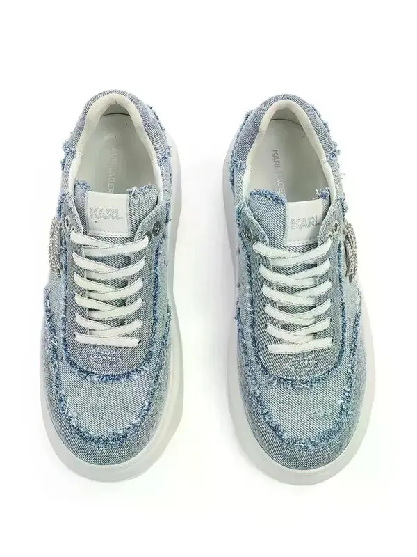 Karl Lagerfeld Anaka Denim Lace-up Sneakers - Blue