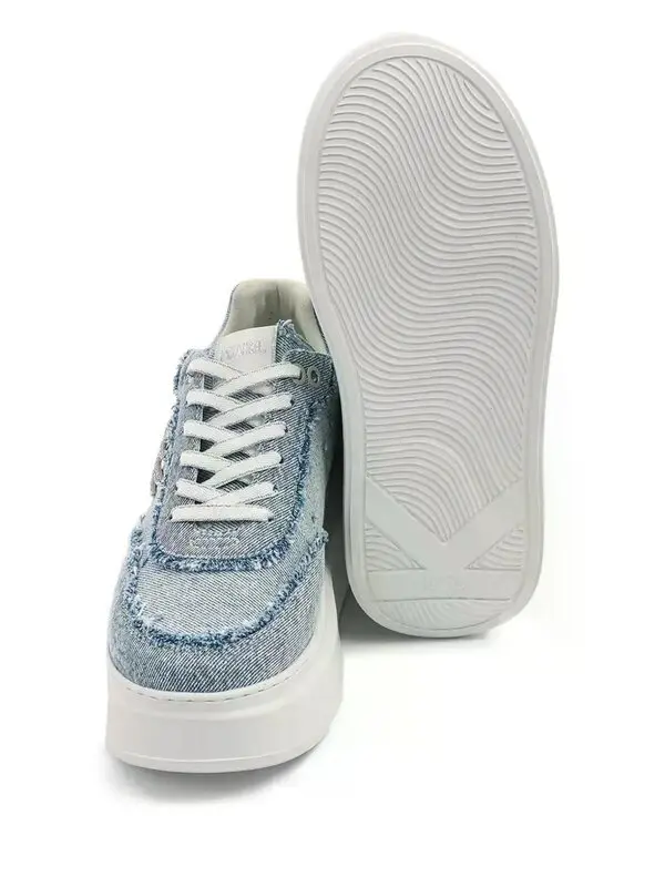 Karl Lagerfeld Anaka Denim Lace-up Sneakers - Blue