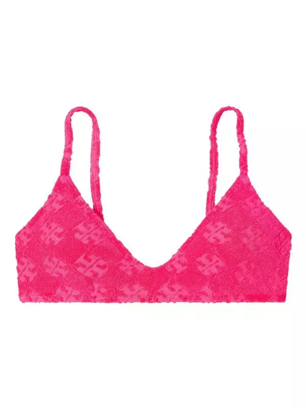 Tory Burch Terry-cloth Bikini Top - Pink