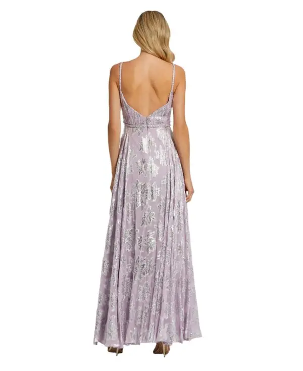 Mac Duggal Braided Strap Ruched Top Gown