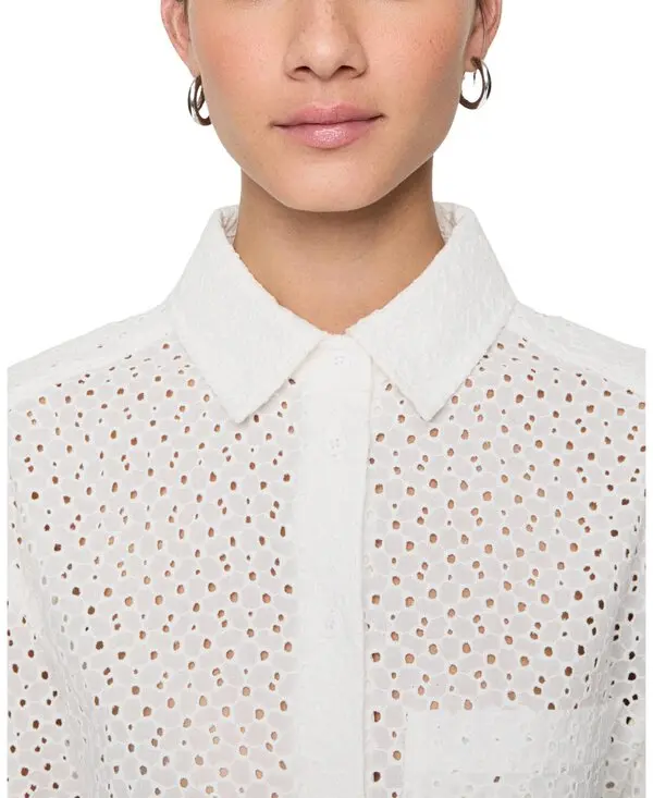 Rebecca Minkoff Juna Crop Eyelet Top
