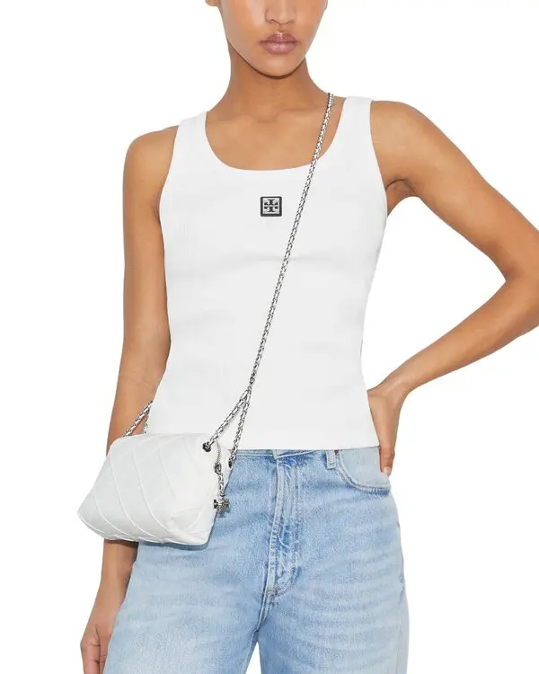 Tory Burch Fleming Soft Crossbody Bag - Blanc