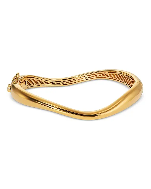 Nadri Alma Wavy Bangle Bracelet - Gold