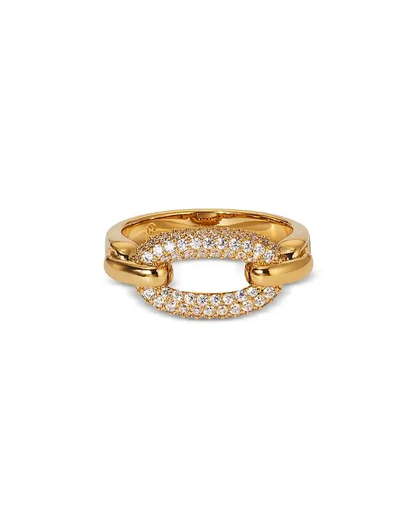 Nadri Alma Pave Link Ring - Gold