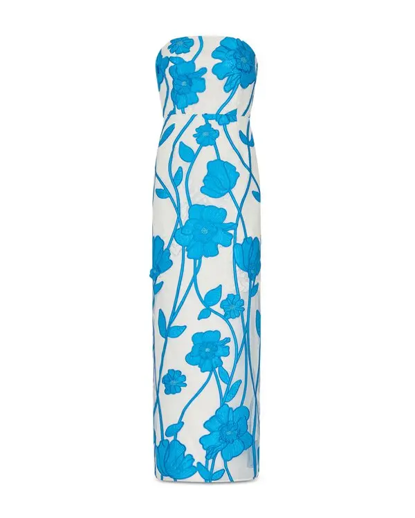 Milly Magnolia Grand Fleur Embroidered Lace Dress In Blue/White - 64% Off |  Editorialist
