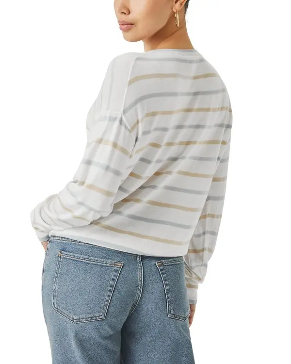 Splendid Finn Crewneck Sweater - White Multi