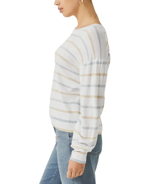 Splendid Finn Crewneck Sweater - White Multi