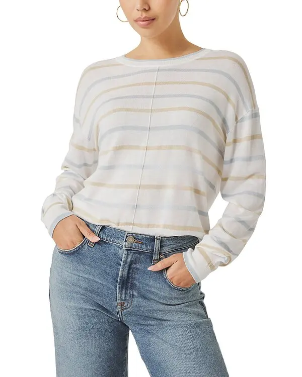 Splendid Finn Crewneck Sweater - White Multi