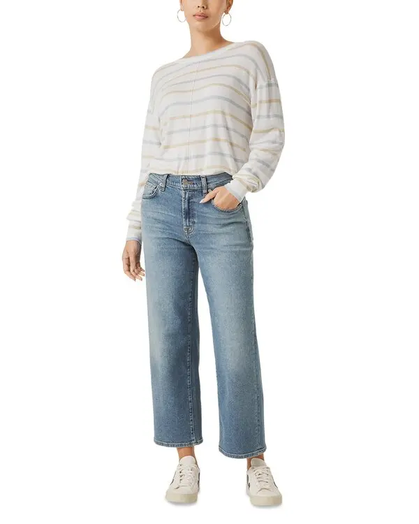 Splendid Finn Crewneck Sweater - White Multi