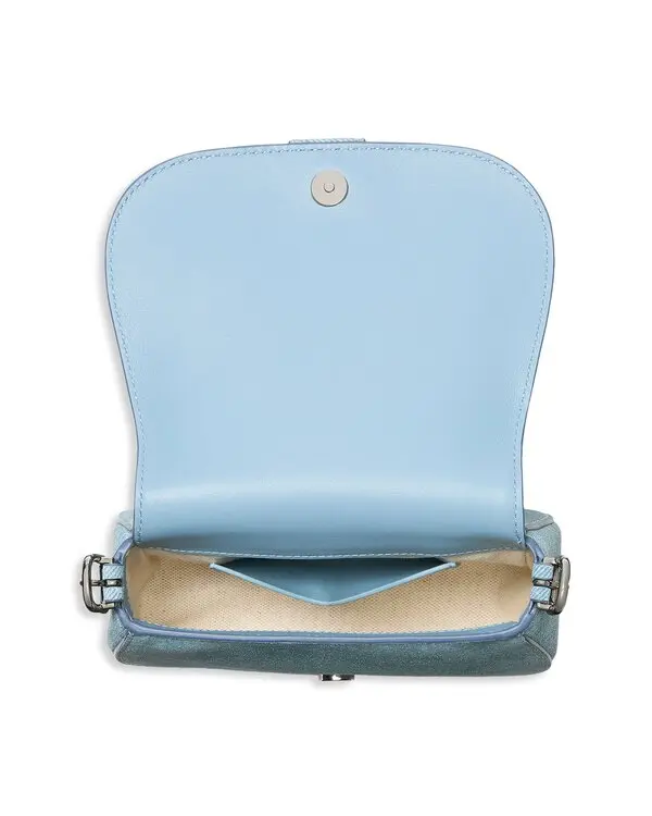 Kate Spade New York Printed Suede Mini Saddle Bag