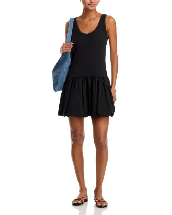Velvet By Graham & Spencer Isla Mixed Media Mini Dress - Black