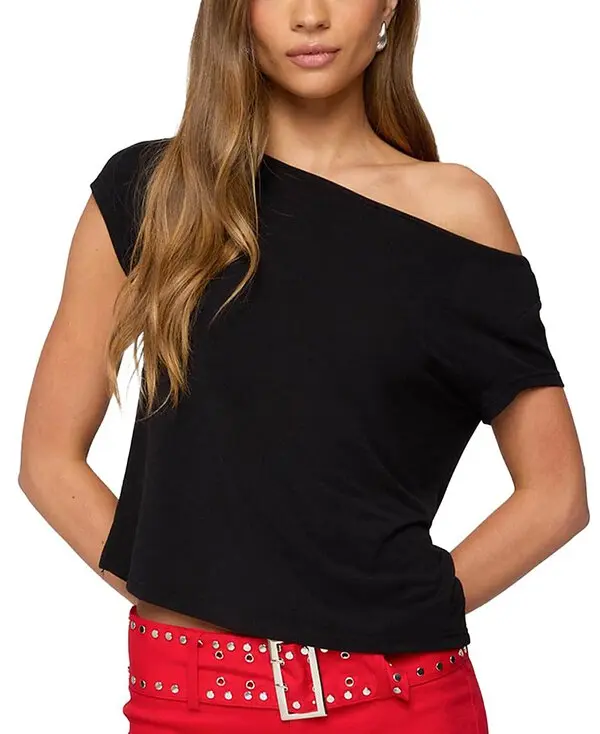 EDIKTED Anabella Off-shoulder Top - Black