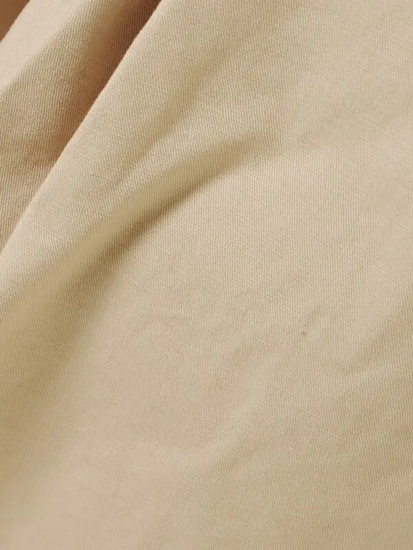 DEIJI STUDIOS Tie-detailed Slub Cotton Tapered Trousers
