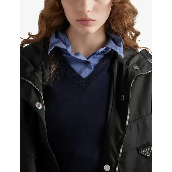 Prada Re-nylon Logo-embellished Woven Jacket