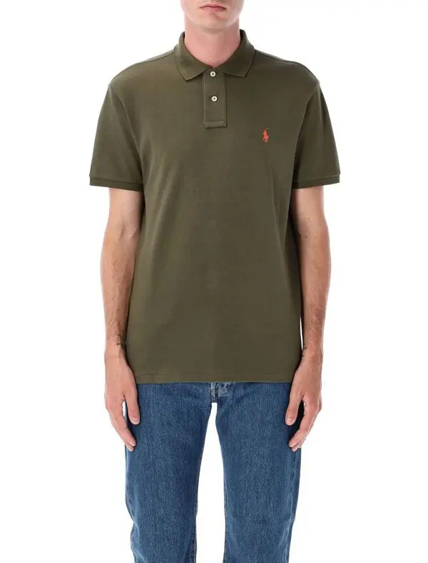 Polo Ralph Lauren Custom Slim Fit Polo Shirt - Olive Green