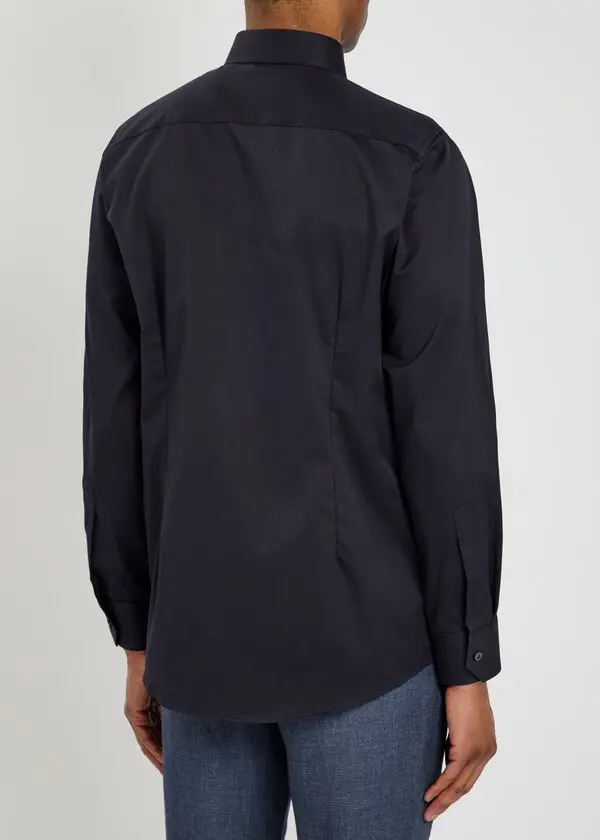 Eton Cotton-twill Shirt - Navy
