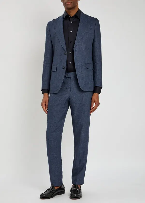 Eton Cotton-twill Shirt - Navy