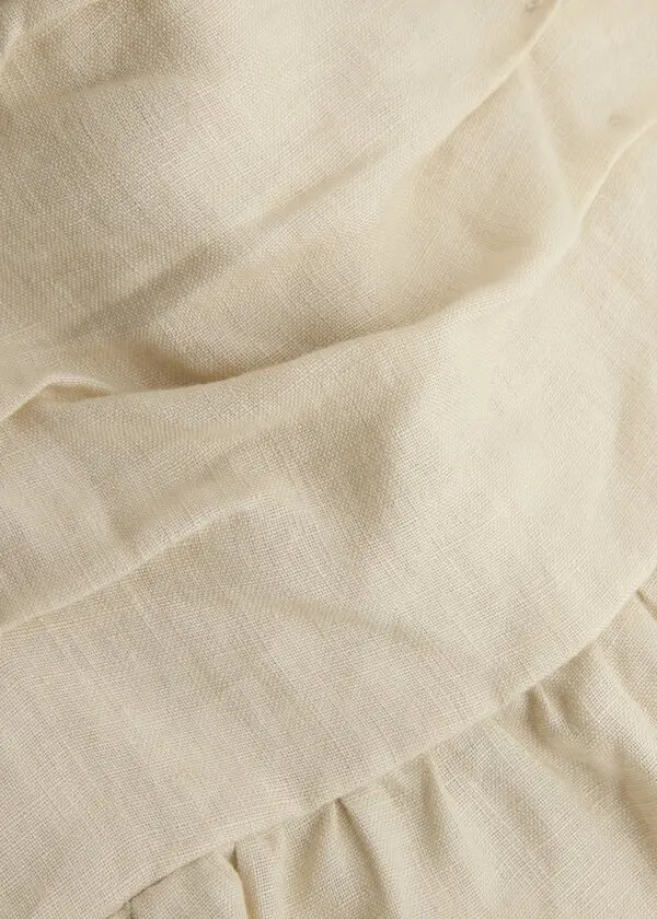 Casa Raki Idra Ruched Linen Blouse