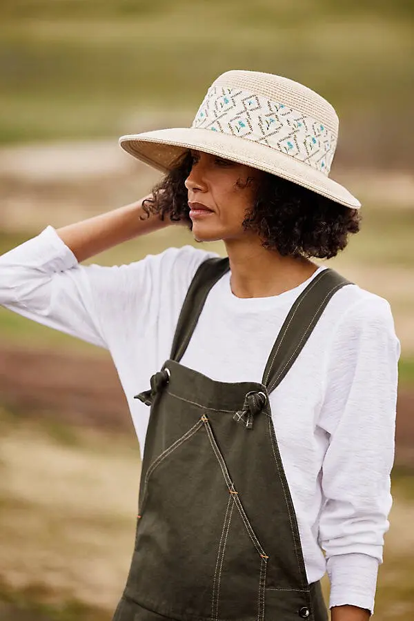 TERRAIN Pleated Band Sun Hat - Neutral