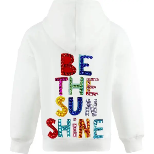 LOLA + THE BOYS Be The Sunshine Hoodie - White
