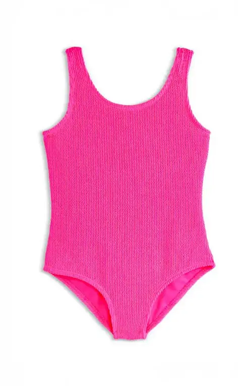 LIMEAPPLE Crinkle One Piece Swimsuit - Lipstick Pink
