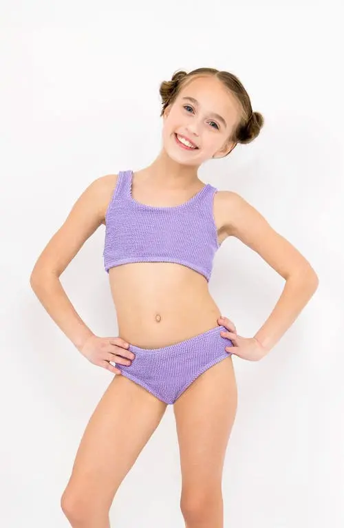 LIMEAPPLE Crinkle Bikini Swimsuit - Amethyst