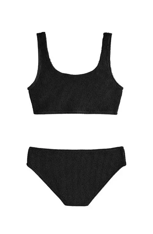 LIMEAPPLE Crinkle Bikini Swimsuit - Black