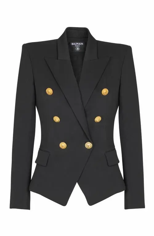 Balmain Grain De Poudre Fitted Jacket