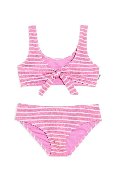 LIMEAPPLE Crinkle Tie Bikini Swimsuit - Angel Pink
