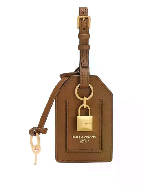 Dolce & Gabbana Tag Keyring - Brown