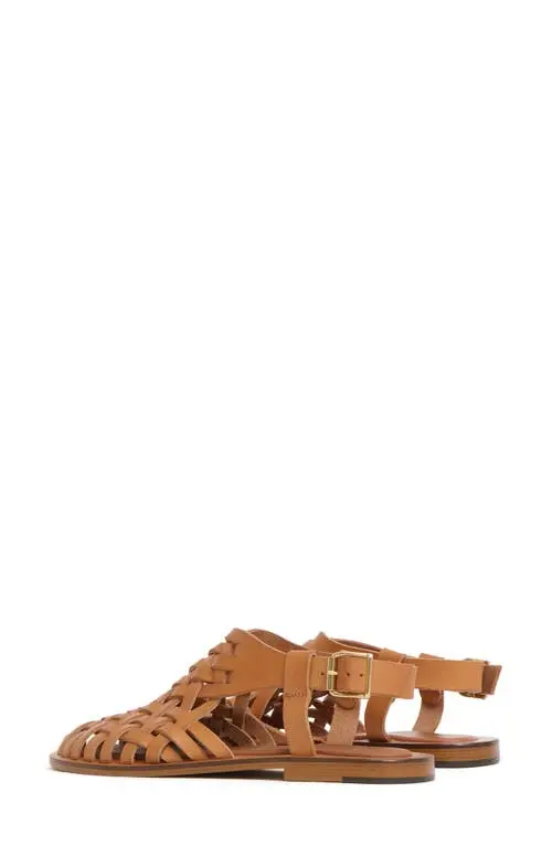 MANSUR GAVRIEL Slingback Woven Sandals - Cammello