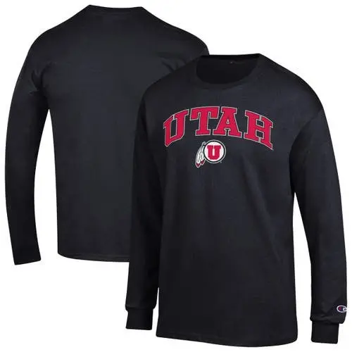 Champion Utah Utes Arch Over Logo Long Sleeve T-shirt - Black