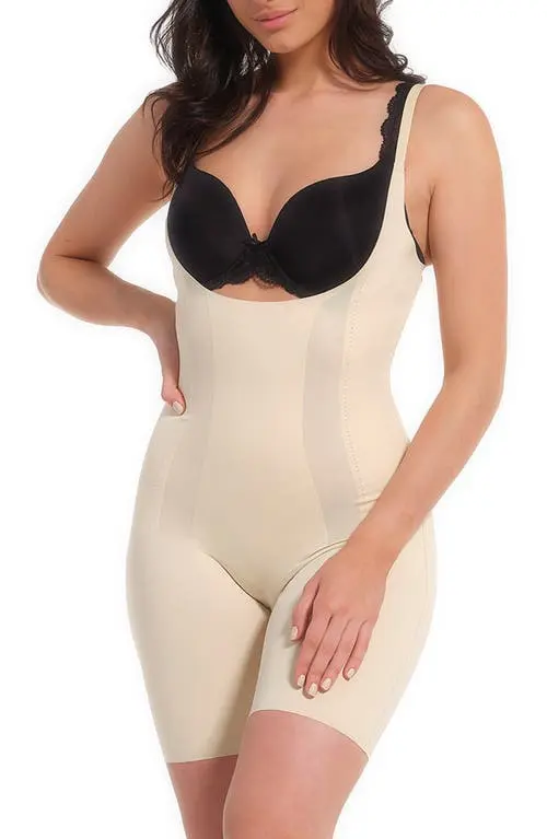 MAGIC BODYFASHION Dream Open Bust Shaper Bodysuit - Latte