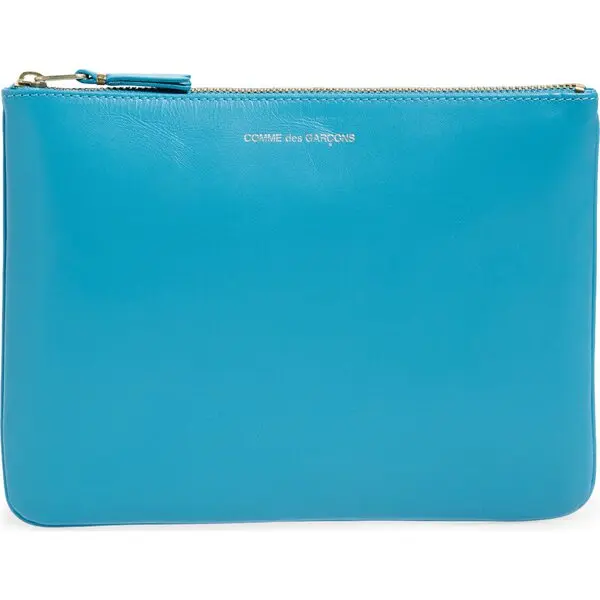 Comme Des Garçons Classic Leather Zip-up Pouch - Blue