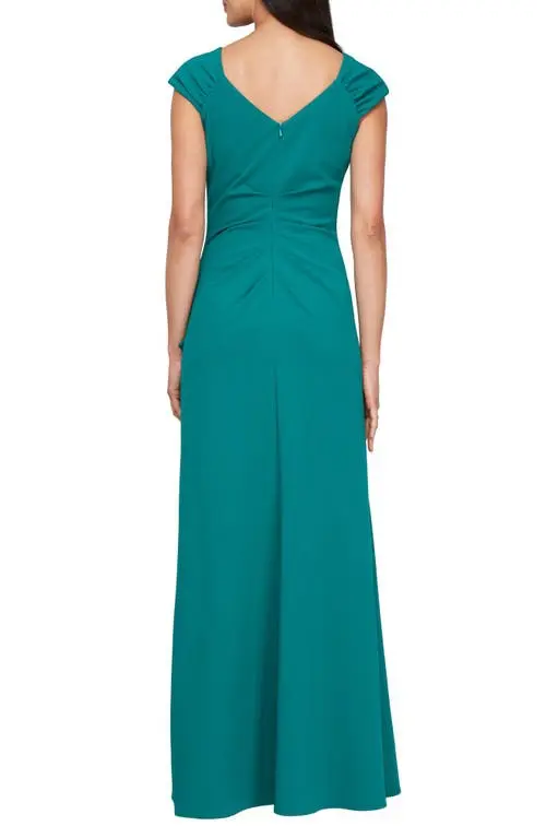 Alex Evenings Ruffle Ruched Gown