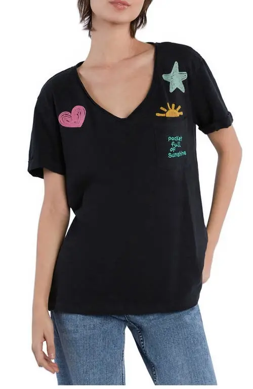 BILLY T Embroidered Graphic Pocket T-shirt - Ink