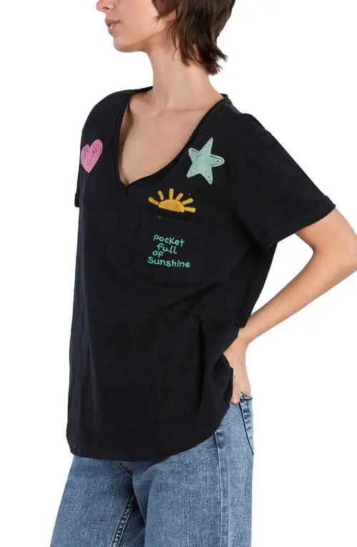 BILLY T Embroidered Graphic Pocket T-shirt - Ink