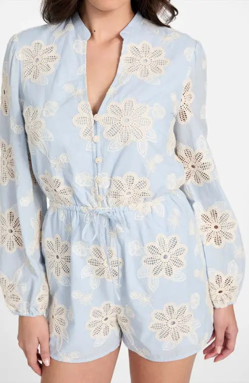 Guess Hazel Floral Embroidered Romper