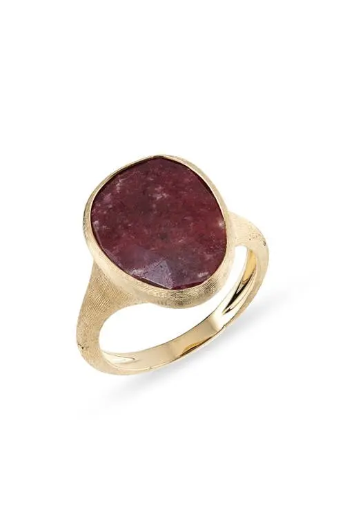 Marco Bicego Lunaria 18k Gold & Semiprecious Stone Cocktail Ring - Thulite