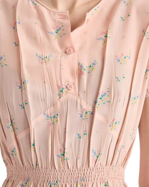 Prada Floral Print Pongé Dress