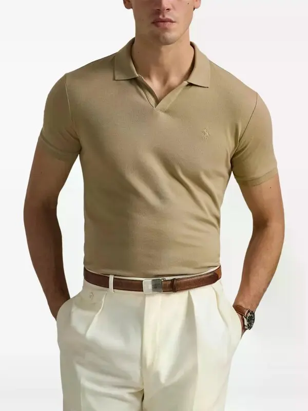 Polo Ralph Lauren Slim-cut Mesh Polo Shirt - Neutrals