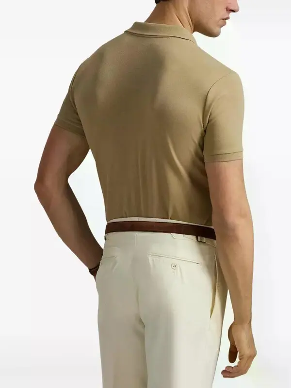Polo Ralph Lauren Slim-cut Mesh Polo Shirt - Neutrals