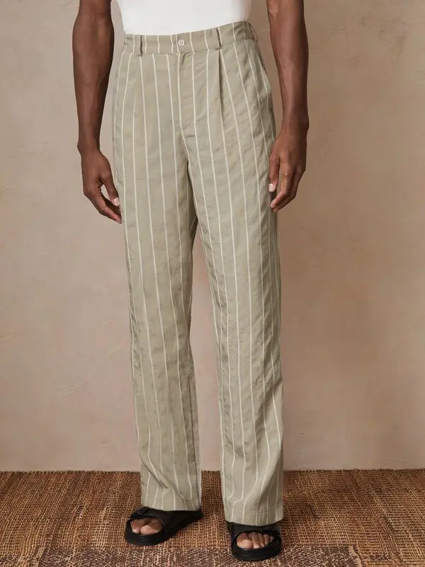 REISS Angus Ché Pinstripe Wide-leg Trousers