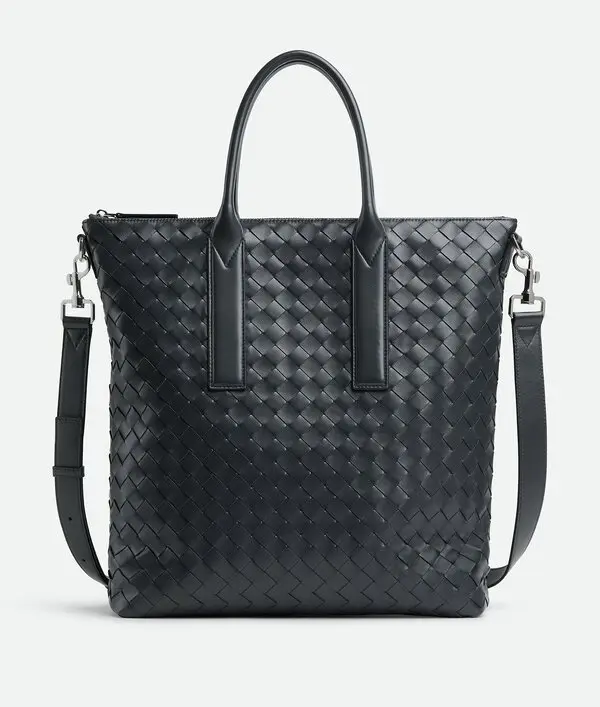 BOTTEGA  VENETA Intrecciato Zipped North-south Tote - Ardoise