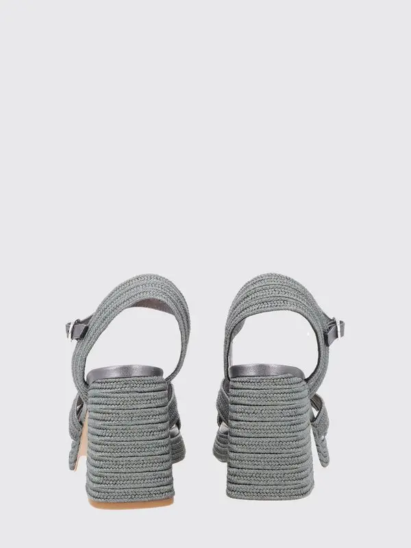 CastaÑer Heeled Platform Sandals - Grey
