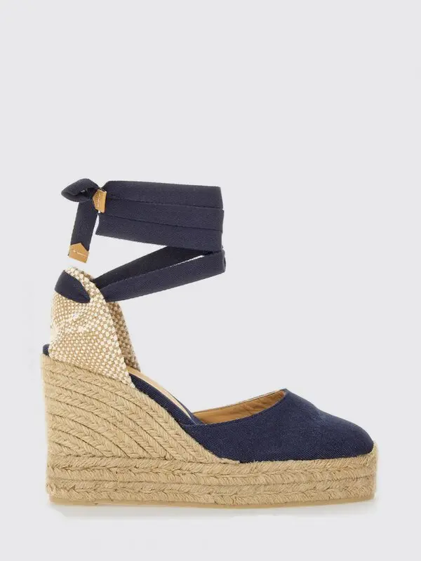 CastaÑer Espadrille Wedge Sandals - Gnawed Blue