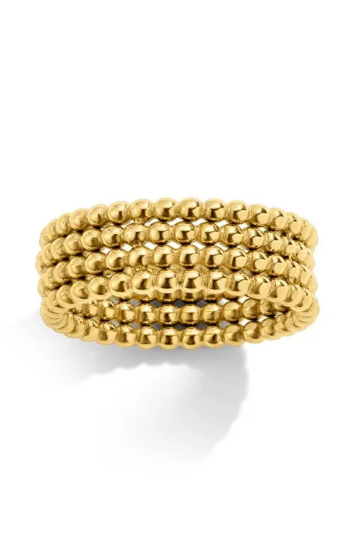 MAZIN JEWELS Triple Bead Ring - Gold